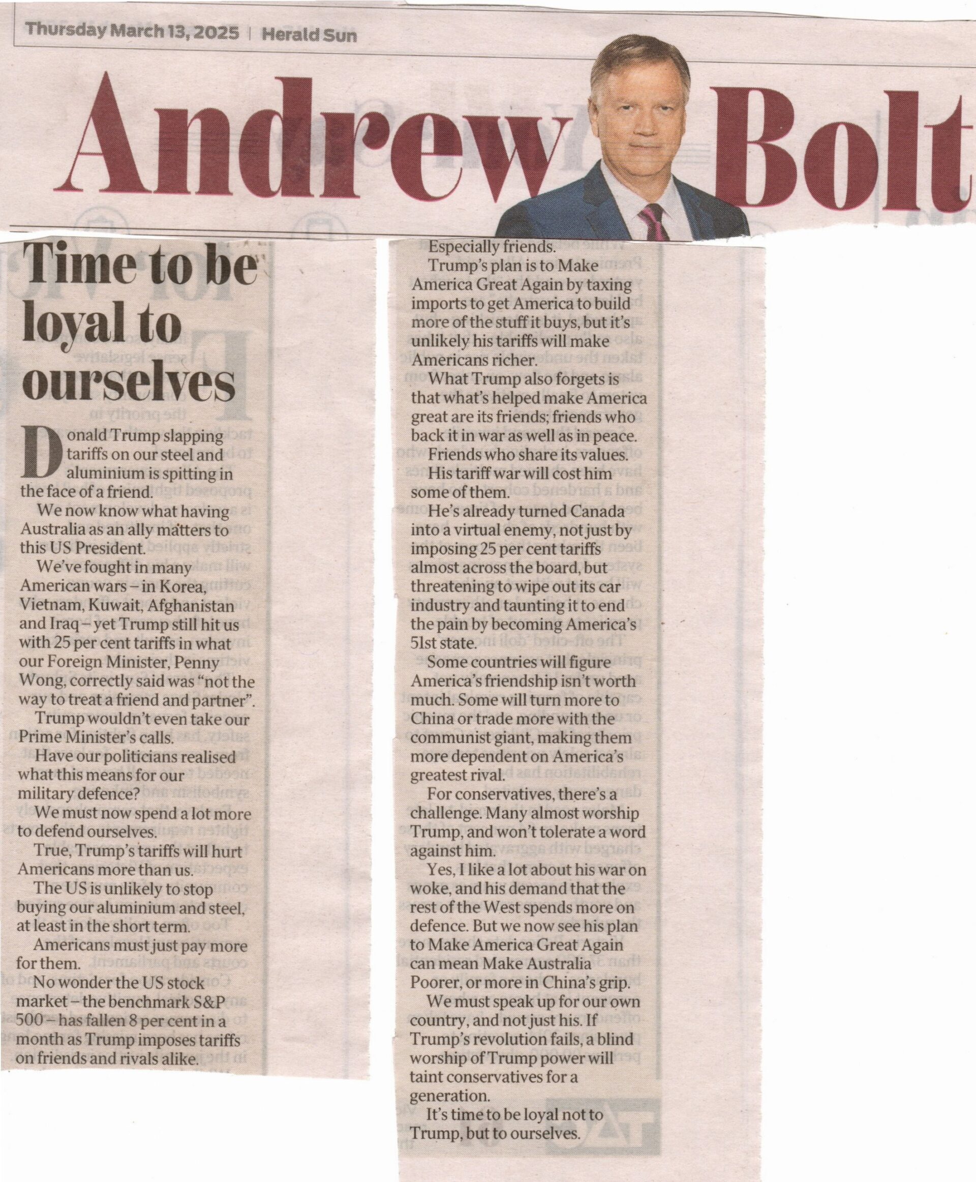 Conservative commentator Andrew Bolt turns on Trump - VicNews