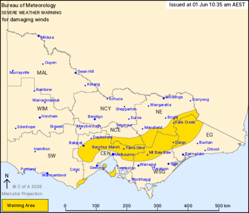 Severe Weather Warning for damaging winds - VicNews